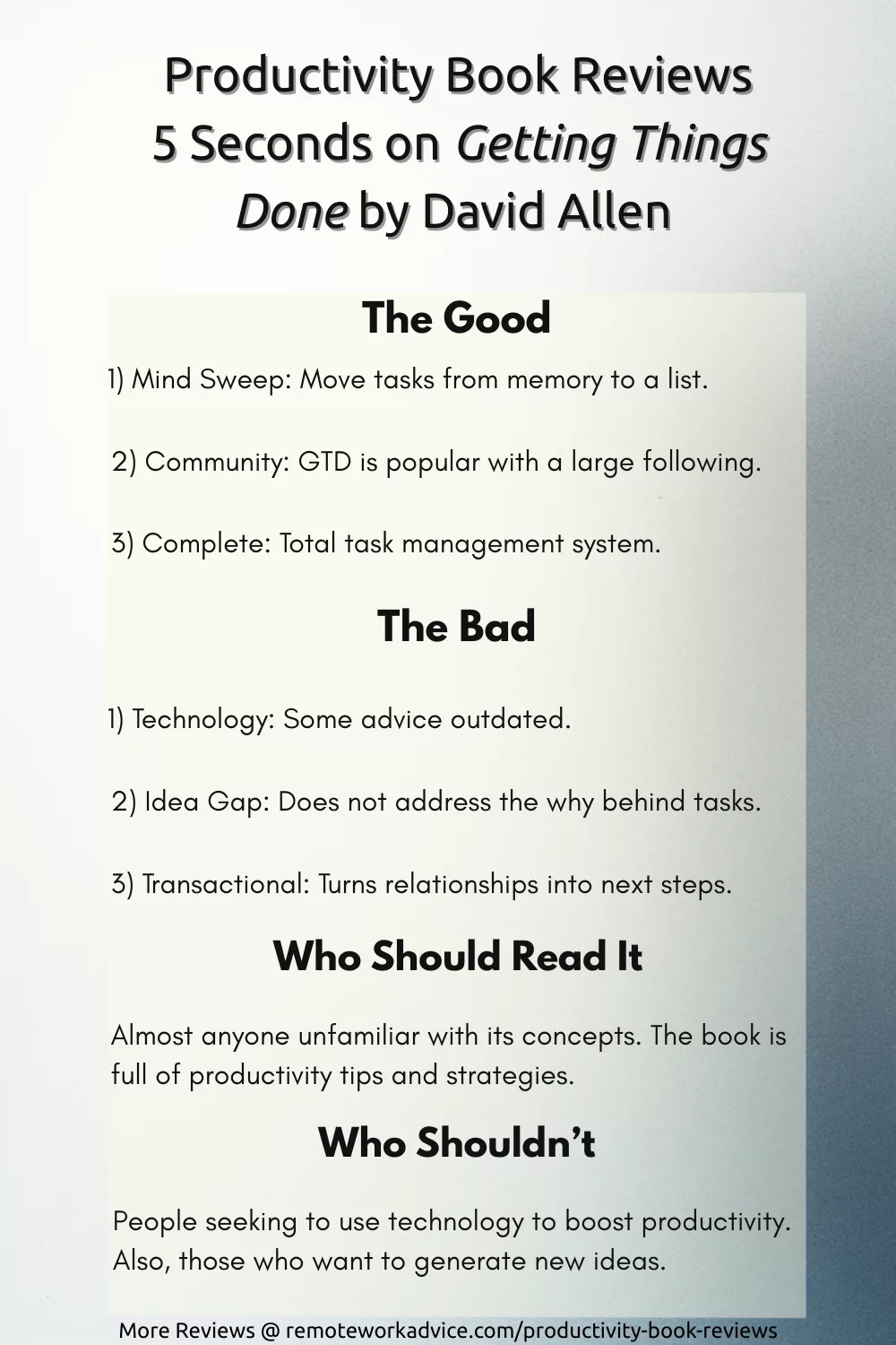 Getting Things Done Book Review & Summary | David Allen's GTD